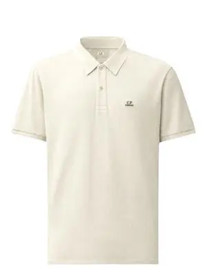 C.P. COMPANY Short-sleeved Polo Shirt - Silver Birch