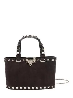 Valentino Garavani Valentino Rockstud Mini Shopping Bag Brown