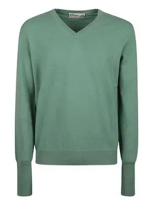 BALLANTYNE Plain Stitch Sweater - Zephirgreen