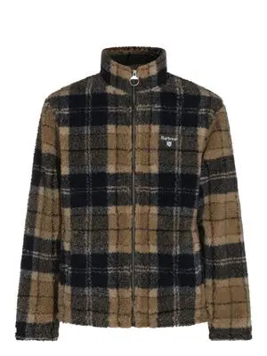 Barbour Barbour Checked Zipped Fleece Jacket Black