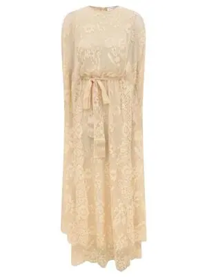 Zimmermann Valiant Lace Cape Maxi Dress - Cream