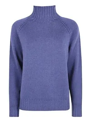 Rossopuro High-neck Long-sleeve Top - Blue