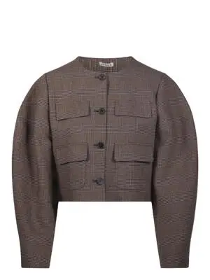 P.a.r.o.s.h Button-front Long-sleeve Casual Jacket - Black