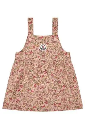 Moncler Printed Corduroy Pinafore Dress - Pink
