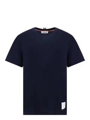 Thom Browne Short Sleeve Crewneck T-shirt - Blue