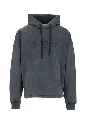 Off-White Hooded Sweatshirt - Blue