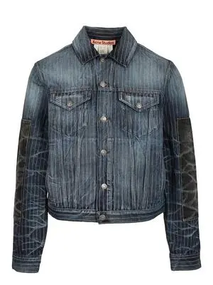 Acne Studios Patchwork Denim Jacket - Blue