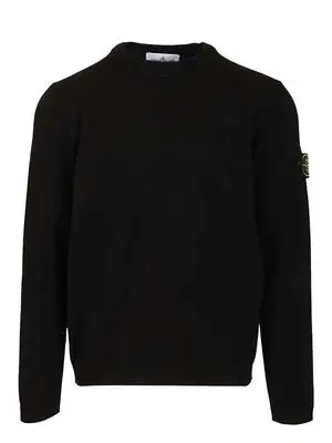 Stone Island Micro-stitch Cotton Sweater - Black