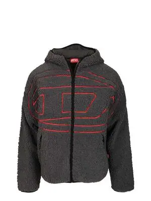 DIESEL® S-zat Teddy Hoodie - Black