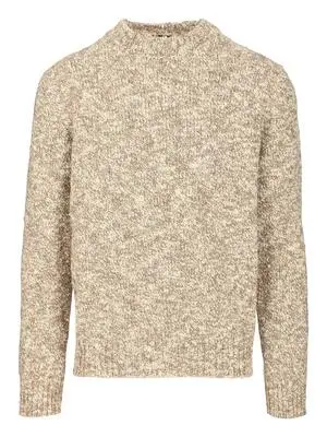 Dolce & Gabbana Shaved Wool Crew Neck Sweater - Cream
