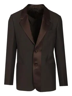 Fendi Wool Crepe Blazer - Brown