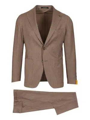 Tagliatore Wool And Silk Suit - Brown