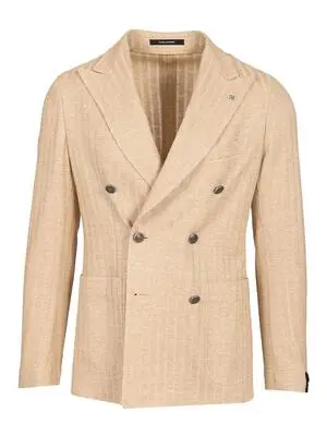 Tagliatore Montecarlo Svuotata Double-breasted Blazer - Cream