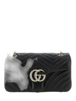 Gucci Gg Marmont' Medium Shoulder Bag - Black