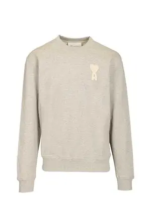 AMI Paris AMI PARIS Ami De Coeur Fleece Sweatshirt Gray