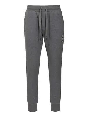 Dolce & Gabbana Jersey Trousers With Heraldic Patch - Gray