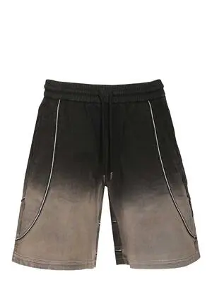 Off-White Cotton Shorts - Black