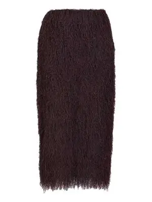 Dries Van Noten Sokna Skirt With Fringe - Purple