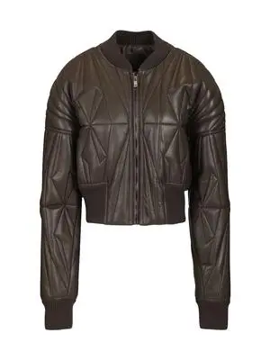 Moncler Geocamo Cropped Jacket - Brown