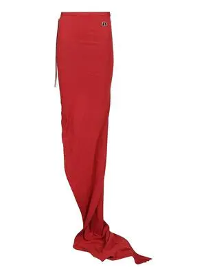 Moncler Maxi Skirt With Adjustable Slit - Red