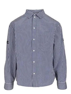 Balenciaga Oversized Striped Shirt - Blue