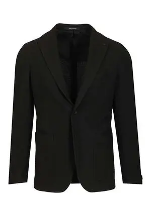 Tagliatore Montecarlo Blazer In Cotton Jersey - Black