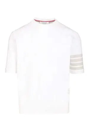 Thom Browne Bar T-shirt - White