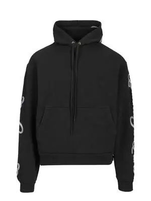 Balenciaga Cursive Oversized Hoodie - Black