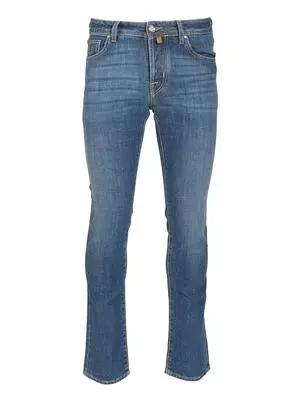 Jacob Cohen JACOB COHEN Slim Fit Five-Pocket Jeans With Monogram Detail Blue