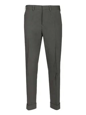 Dries Van Noten Tailored Linen Blend Trousers - Gray