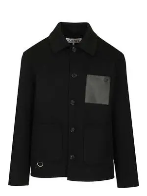 Loewe Wool And Cashmere Workwear Jacket - Black