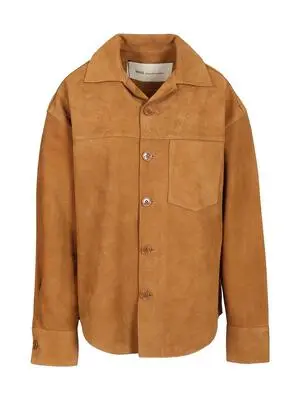 AMI Paris Suede Overshirt - Cream