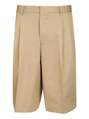 AMI Paris Wide-leg Bermuda Shorts - Cream