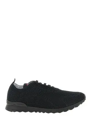 Kiton KITON Knitwear Sneakers With Logo Embroidery Black