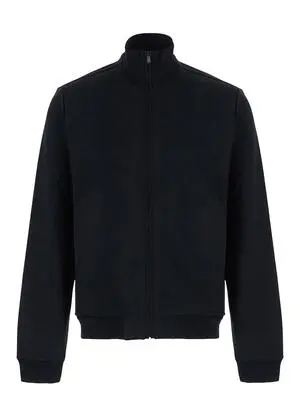 Gucci Black High-neck Sweatshirt With Zip-up Closure In Cotton And Silk Blend For - Multicolor