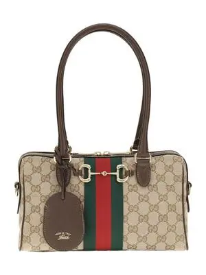 Gucci Horsebit Shoulder Bag - Cream