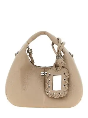 GANNI Ganni Women 'Mini Hobo' Handbag Cream