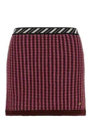 Versace Crochet Knit Skirt - Pink