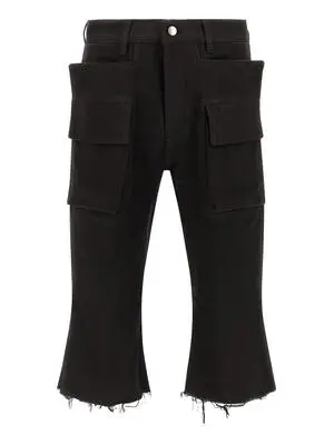 Rick Owens Cargo Bolan Cutoff Pants - Black