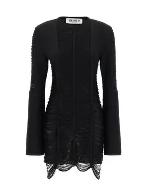 Attico Fringed Dress - Black