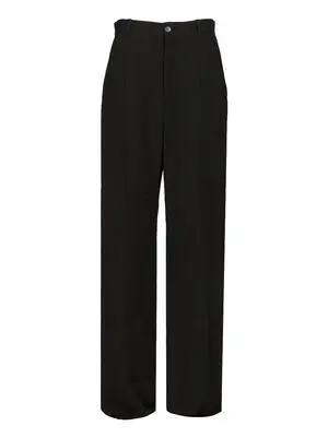 Balenciaga Tailored Trousers In Fluid Cotton Twill - Black
