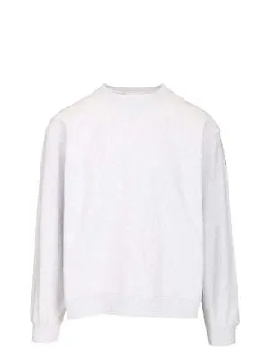 Celine Melange Grey Cotton Sweatshirt With Triomphe Logo - Gray