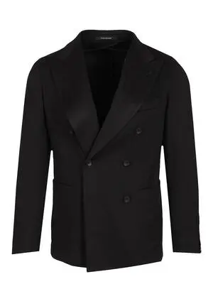 Tagliatore Double-breasted Wool And Cashmere Blazer - Blue
