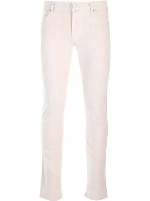 Jacob Cohen Nick Slim" Trousers In Stretch Cotton - Cream