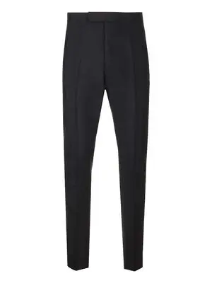 Thom Browne Skinny Trousers With Front Pleats - Black