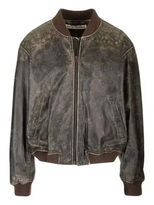 ACNE STUDIOS Acne Studios Men Leather Bomber Jacket