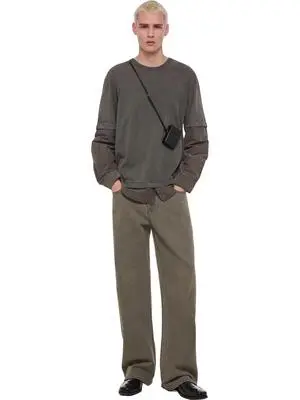 Helmut Lang Shirt Layer Tee - Dark Moss