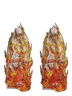 WHO DECIDES WAR Rhinestone Flame Glass Jersey - White