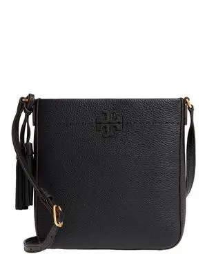 Tory Burch Mcgraw Leather Crossbody Tote - Black