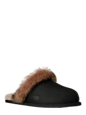 UGG Scuffette Nubuck Leather Slipper - Black